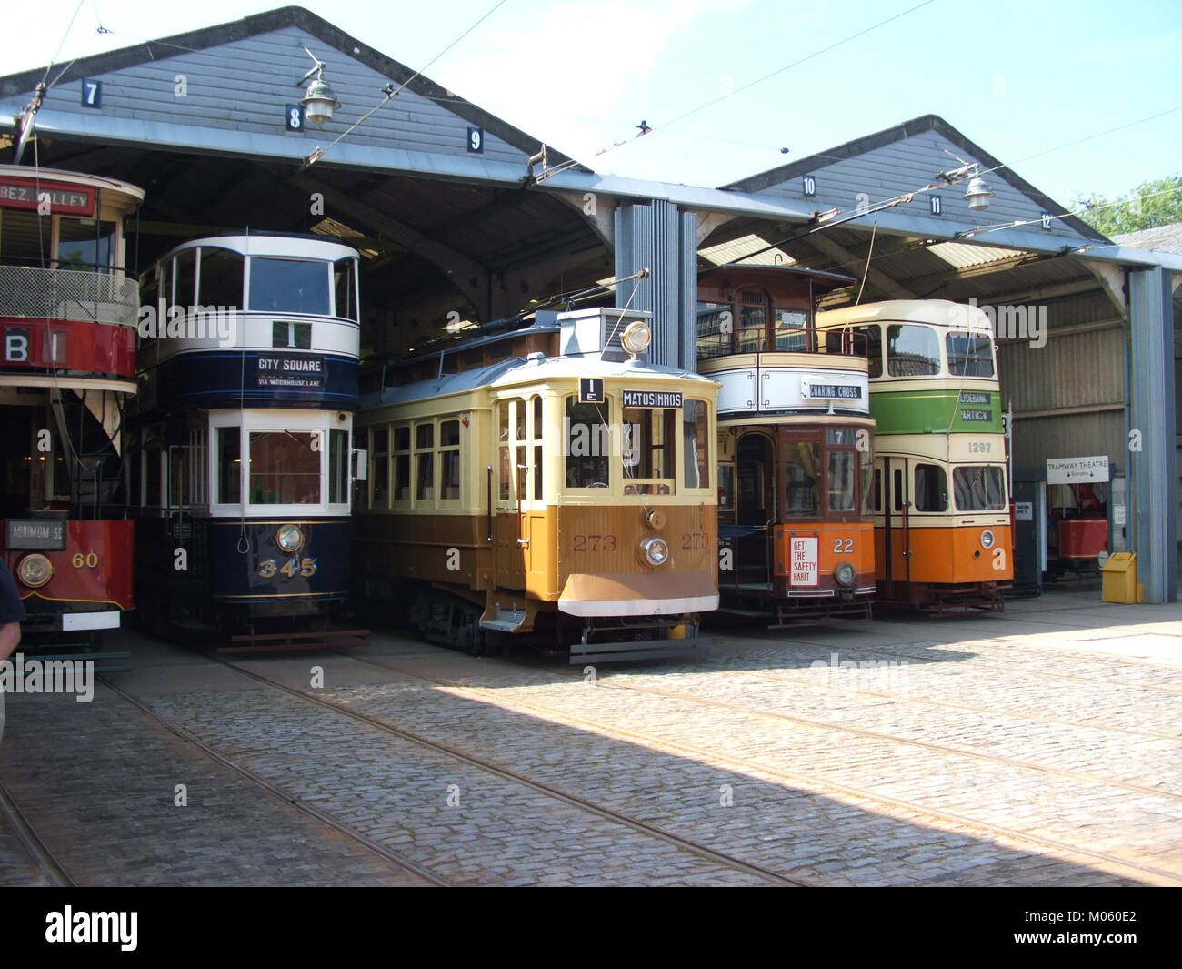 An old vintage tram at the National Tramway Museum at Crich - June 2006 ...
