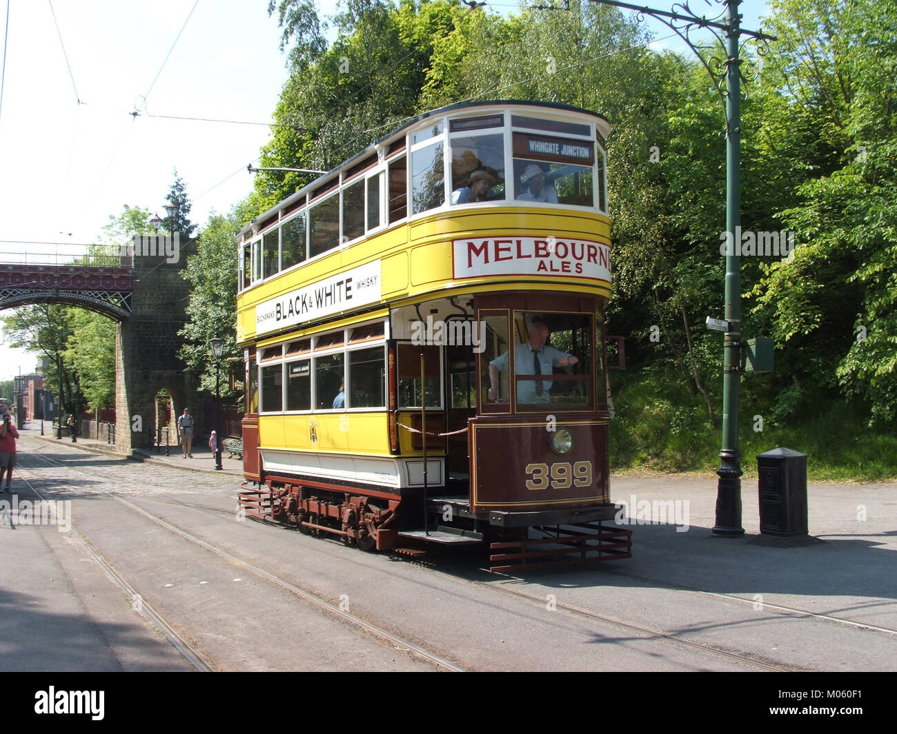An old vintage tram at the National Tramway Museum at Crich - June 2006 ...