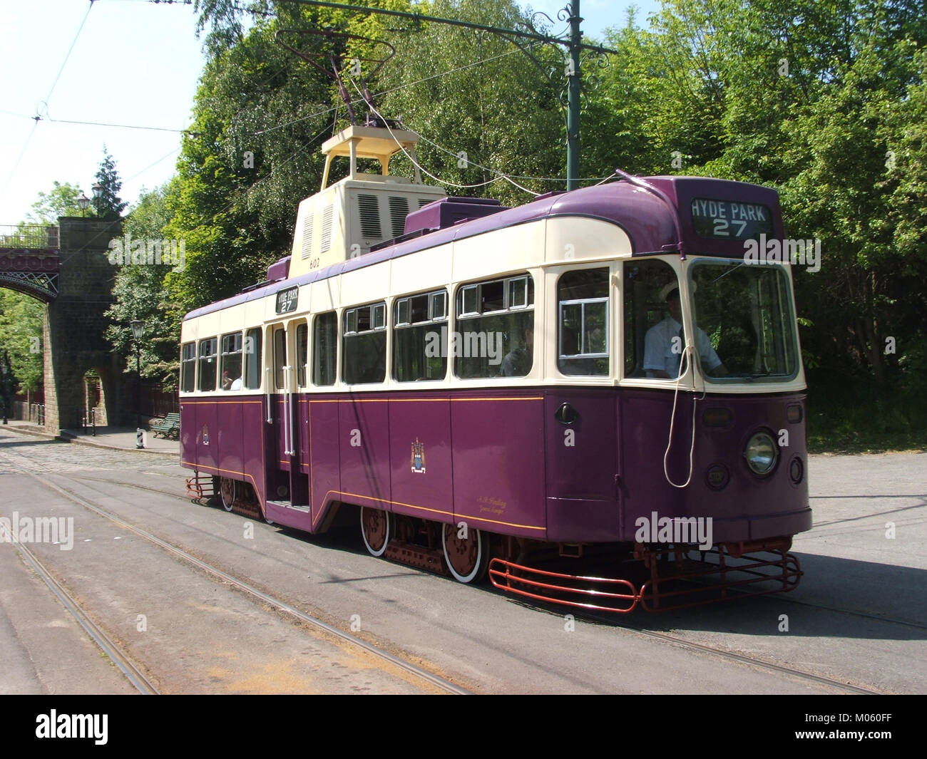 An old vintage tram at the National Tramway Museum at Crich - June 2006 ...