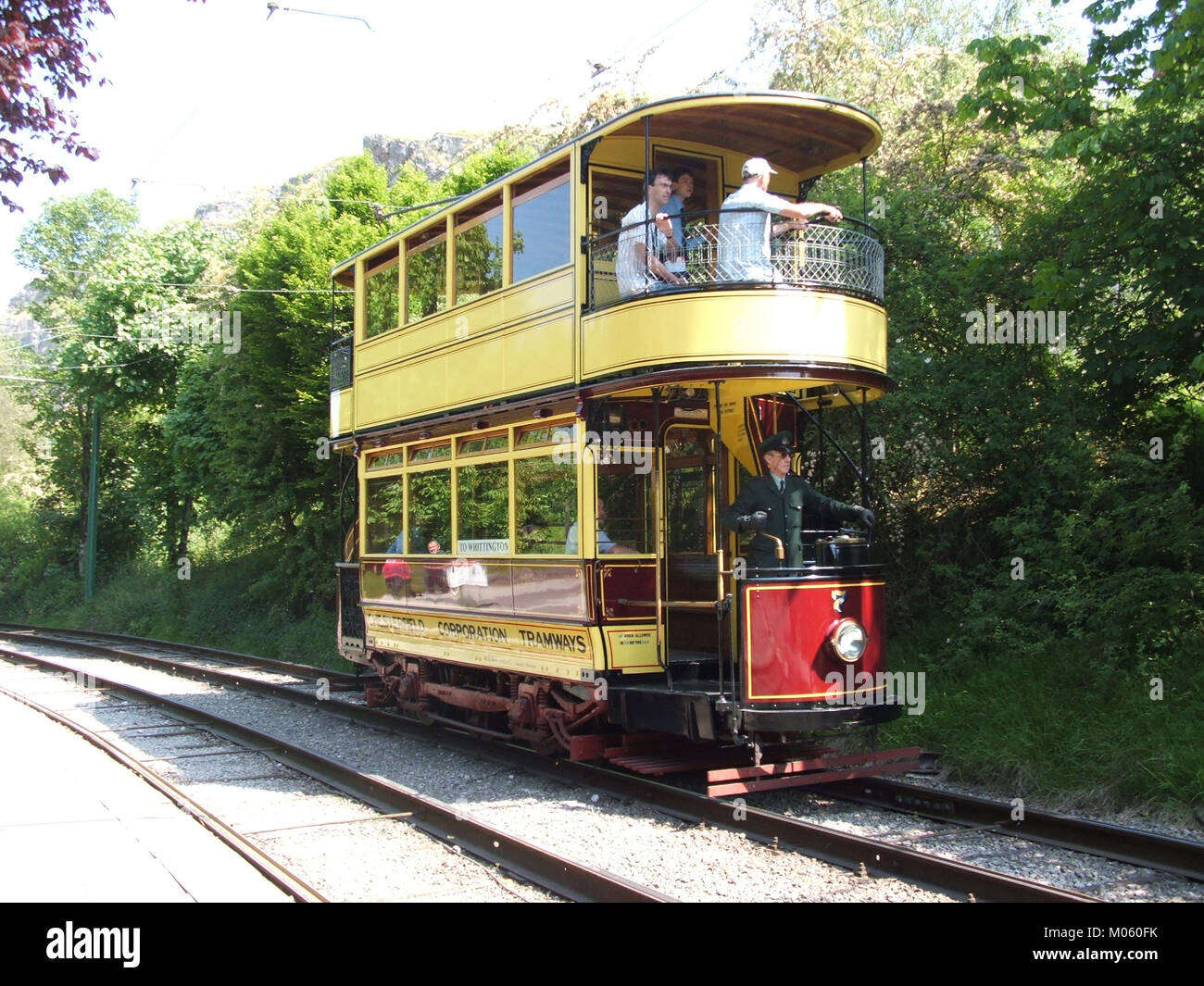An old vintage tram at the National Tramway Museum at Crich - June 2006 ...