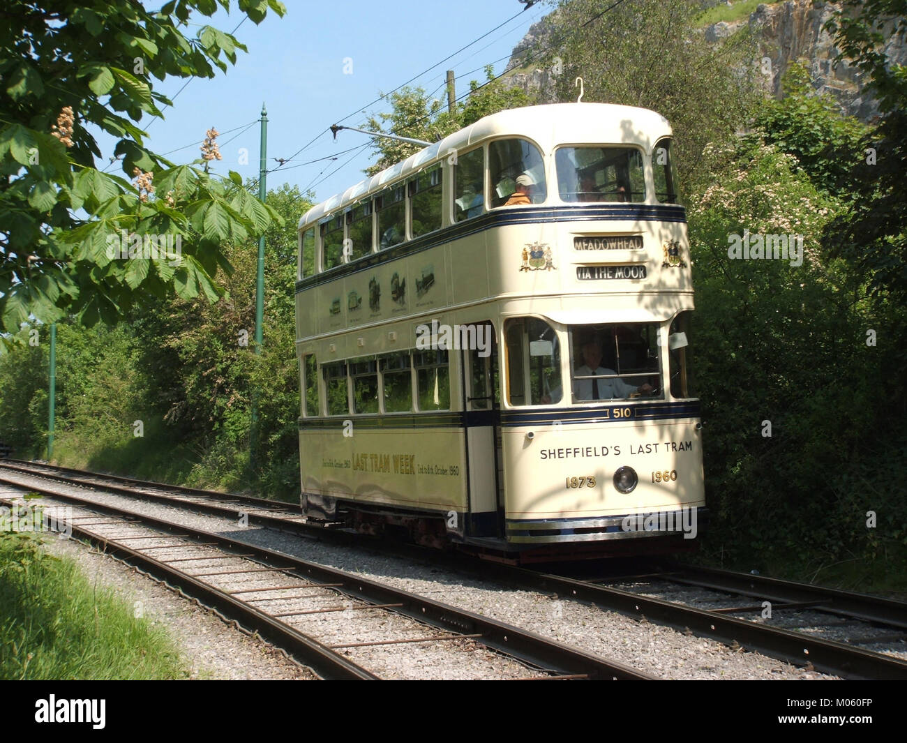 An old vintage tram at the National Tramway Museum at Crich - June 2006 ...
