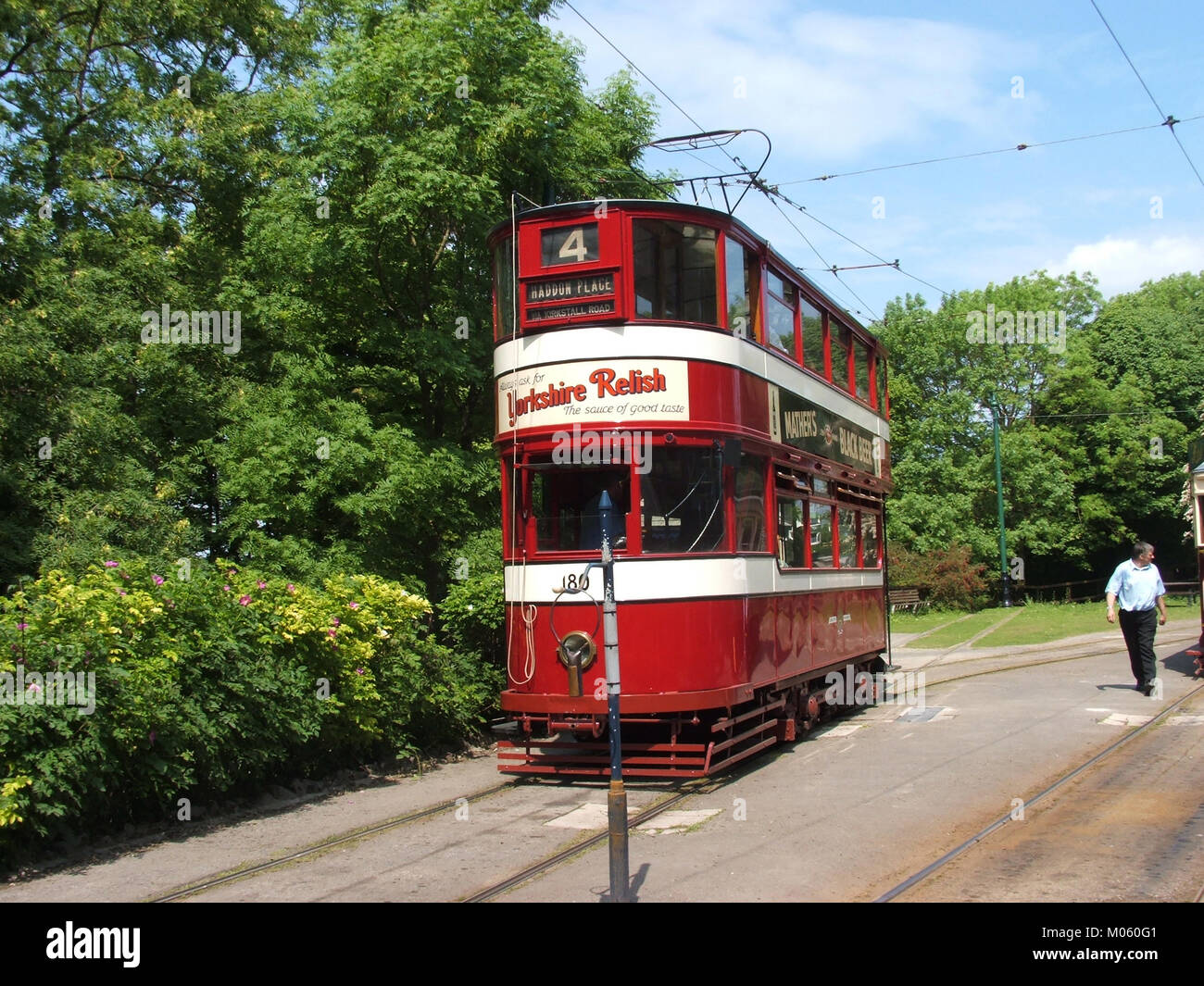An old vintage tram at the National Tramway Museum at Crich - June 2006 ...