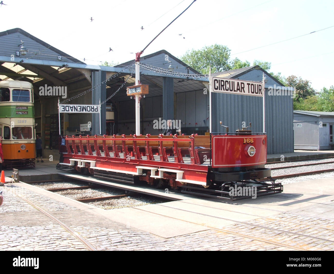 An old vintage tram at the National Tramway Museum at Crich - June 2006 ...