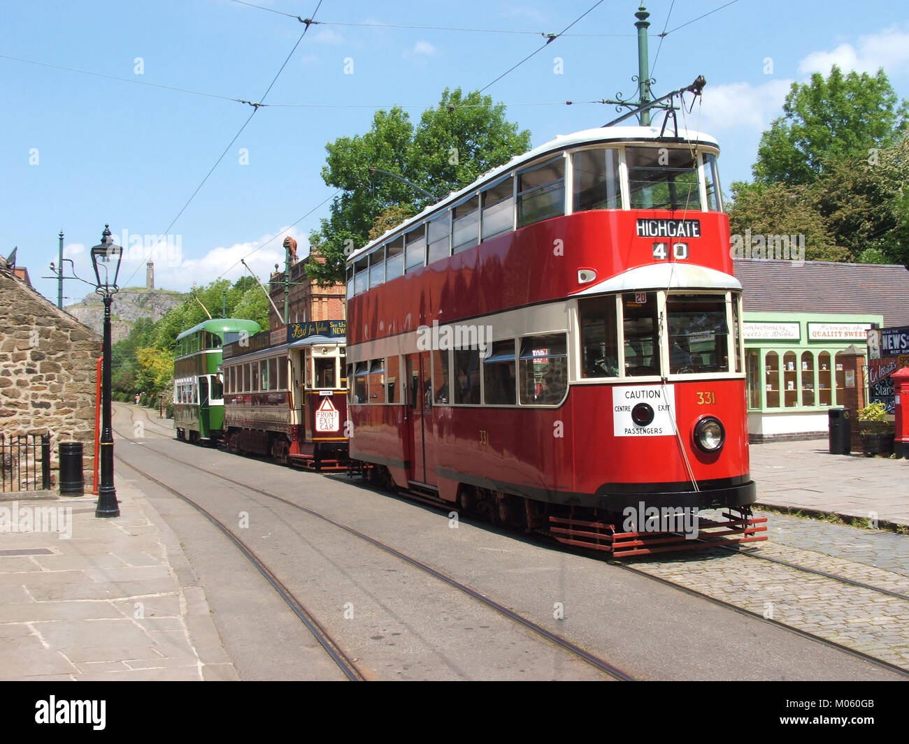 An old vintage tram at the National Tramway Museum at Crich - June 2006 ...