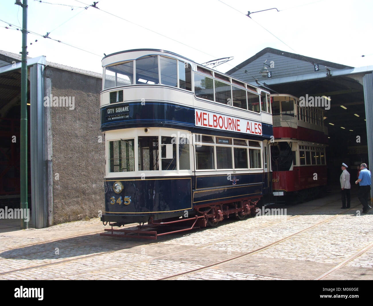 An old vintage tram at the National Tramway Museum at Crich - June 2006 ...
