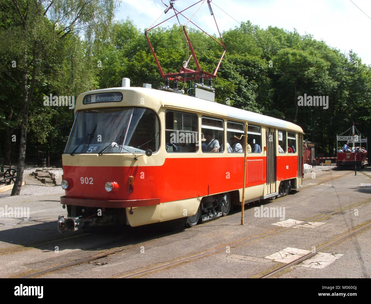 An old vintage tram at the National Tramway Museum at Crich - June 2006 ...