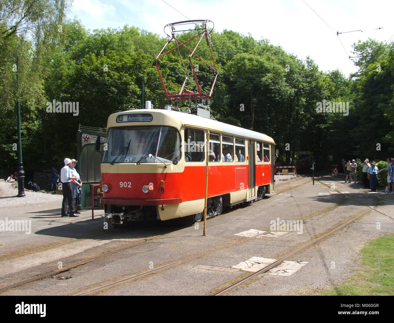 An old vintage tram at the National Tramway Museum at Crich - June 2006 ...