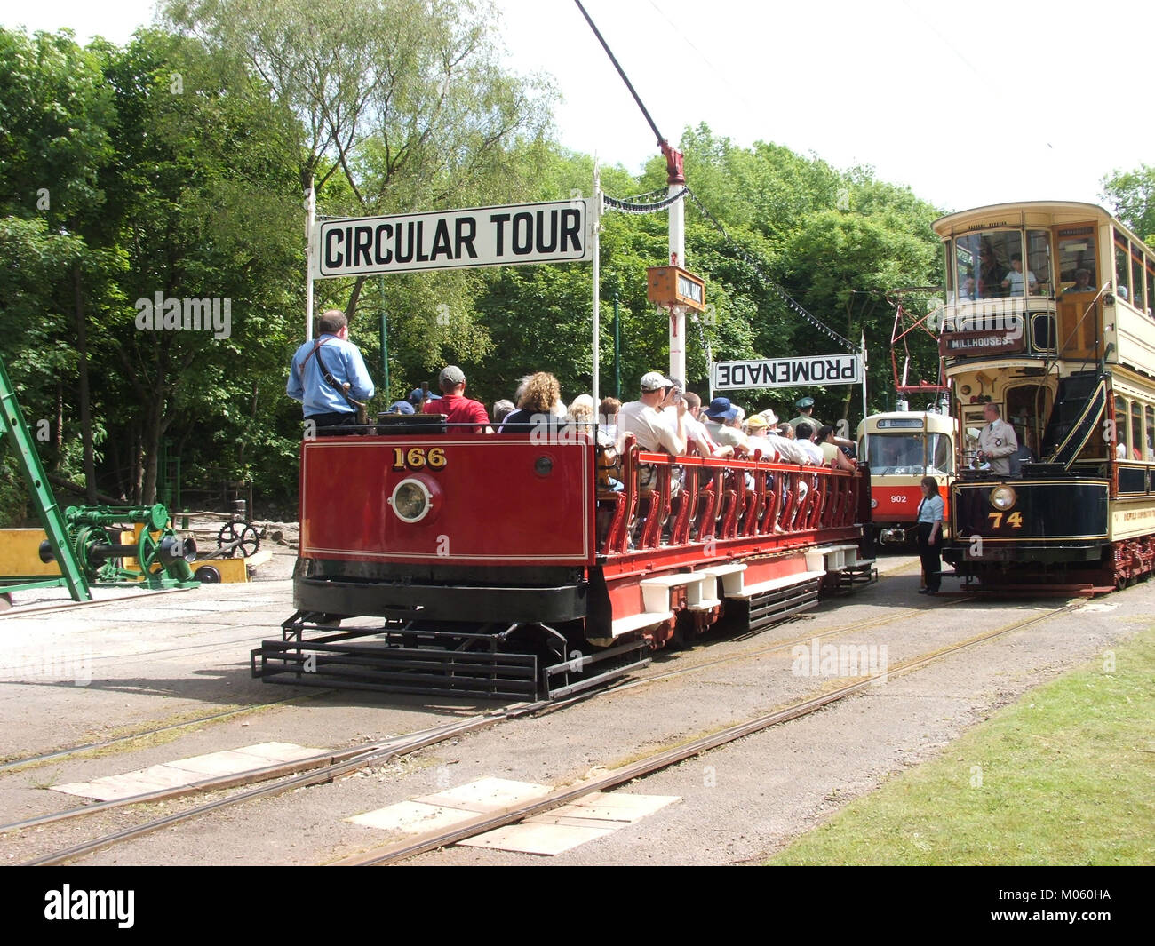 An old vintage tram at the National Tramway Museum at Crich - June 2006 ...