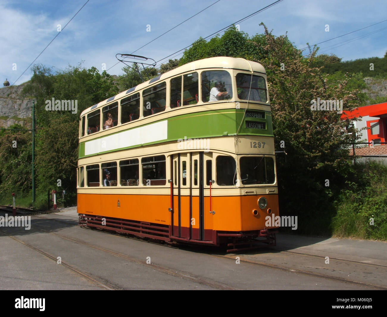 An old vintage tram at the National Tramway Museum at Crich - June 2006 ...