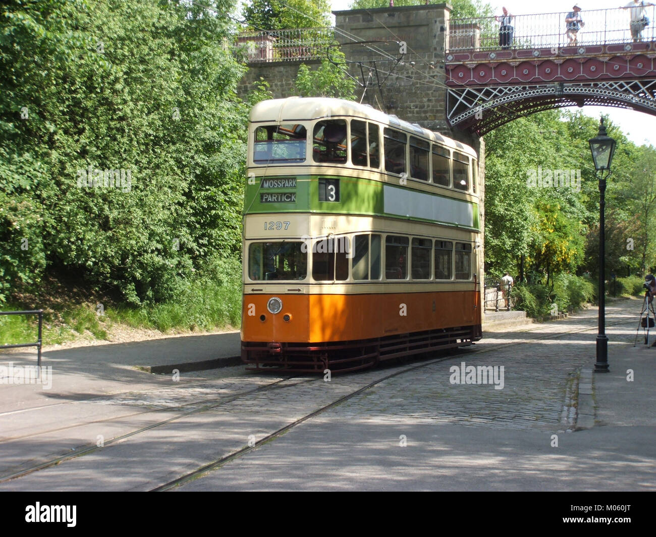 An old vintage tram at the National Tramway Museum at Crich - June 2006 ...