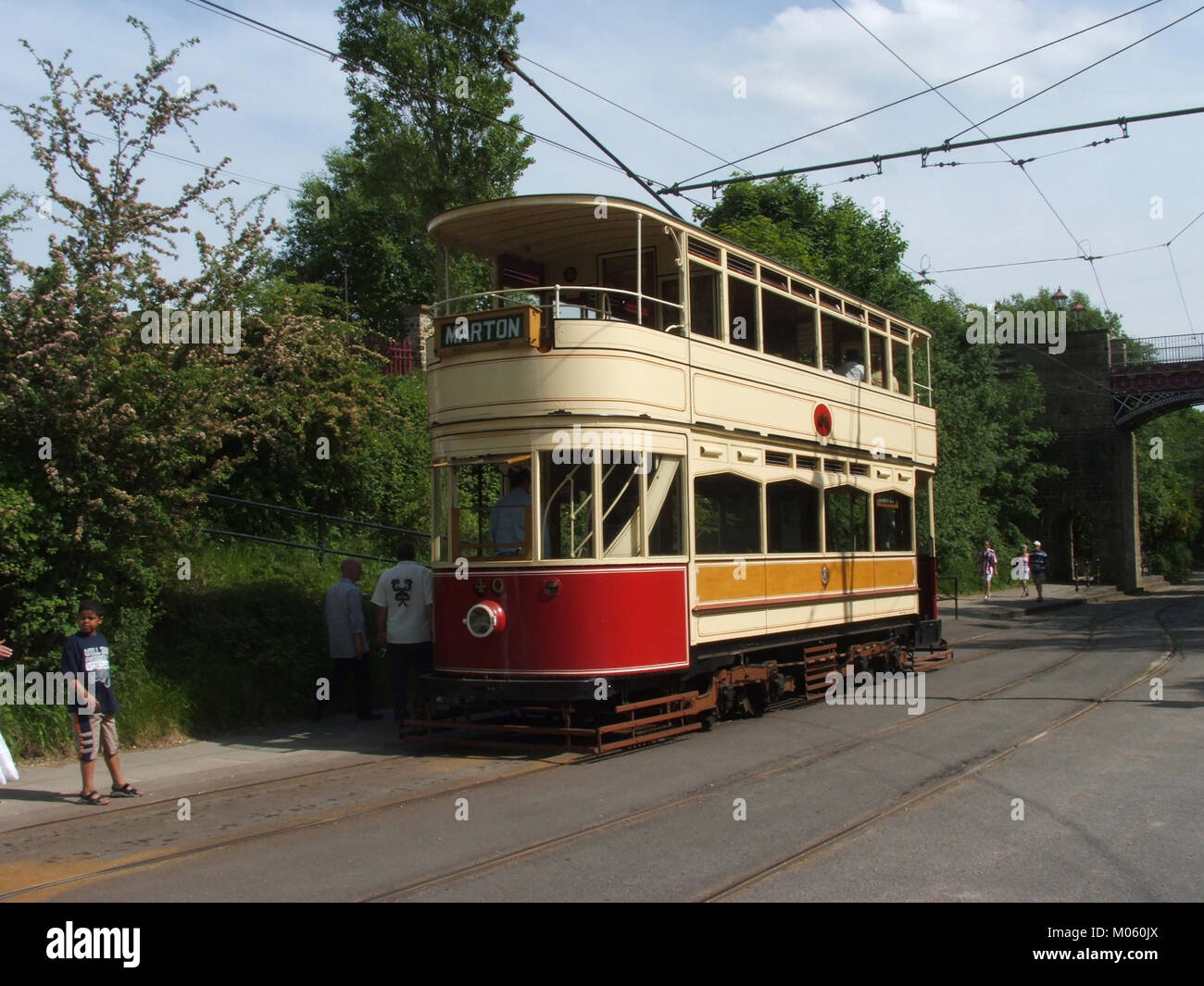 An old vintage tram at the National Tramway Museum at Crich - June 2006 ...