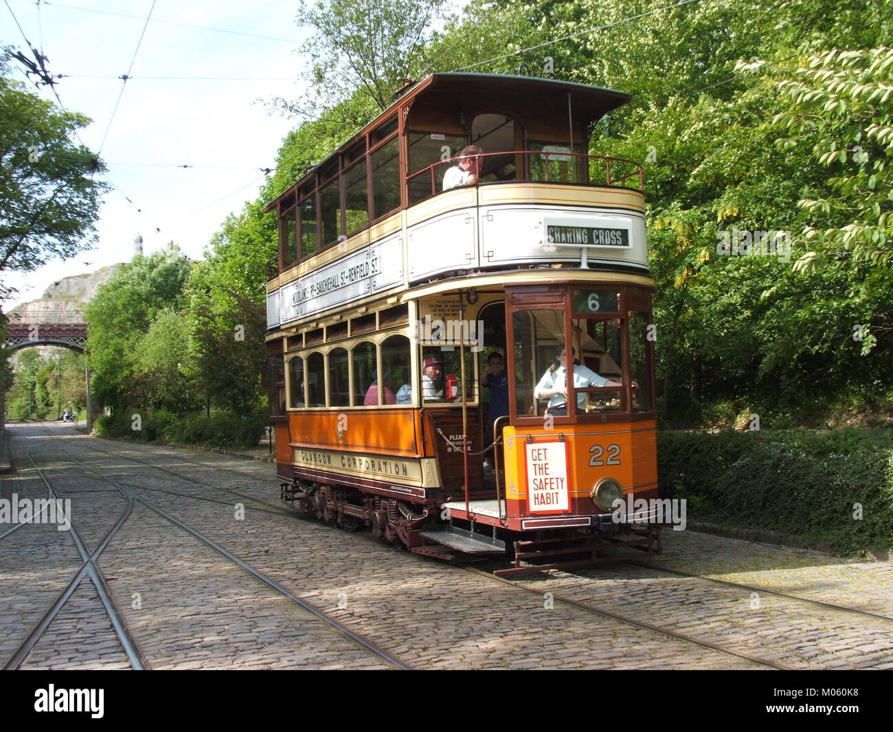 An old vintage tram at the National Tramway Museum at Crich - June 2006 ...