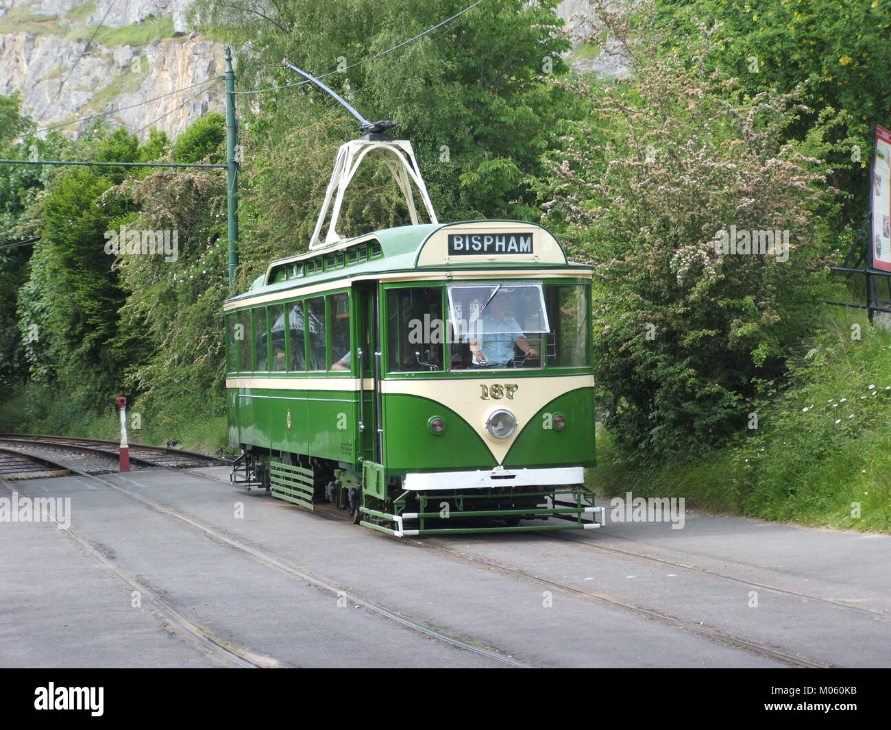 An old vintage tram at the National Tramway Museum at Crich - June 2006 ...