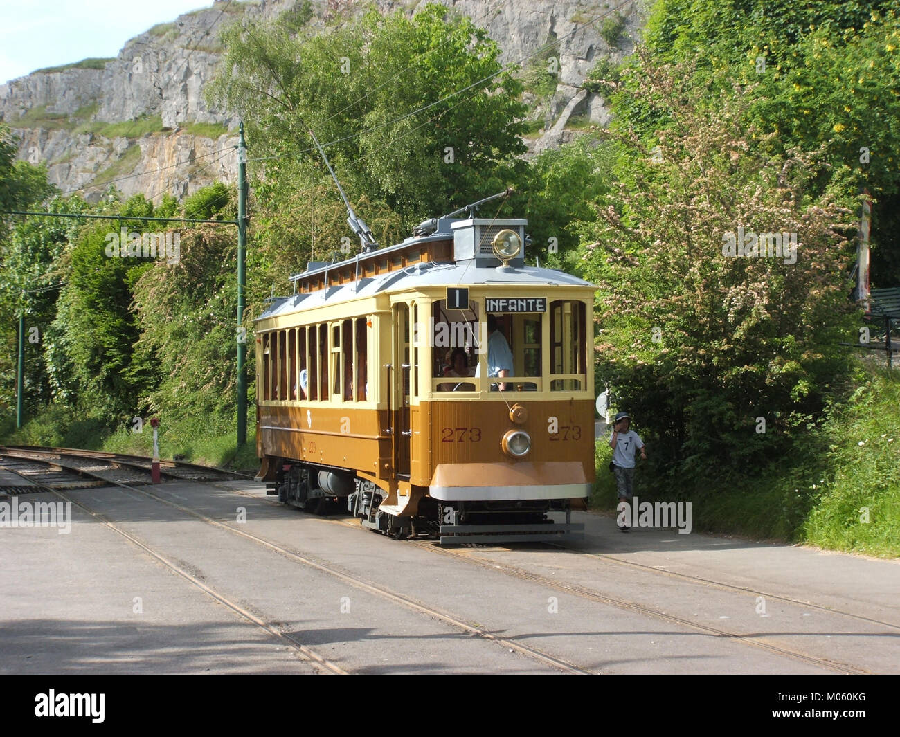 An old vintage tram at the National Tramway Museum at Crich - June 2006 ...