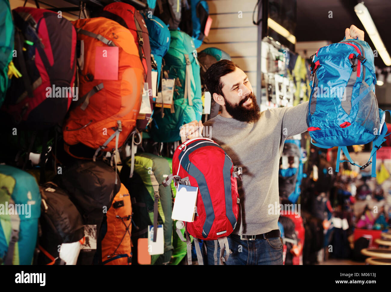 Backpacks customer hi-res stock photography and images - Alamy