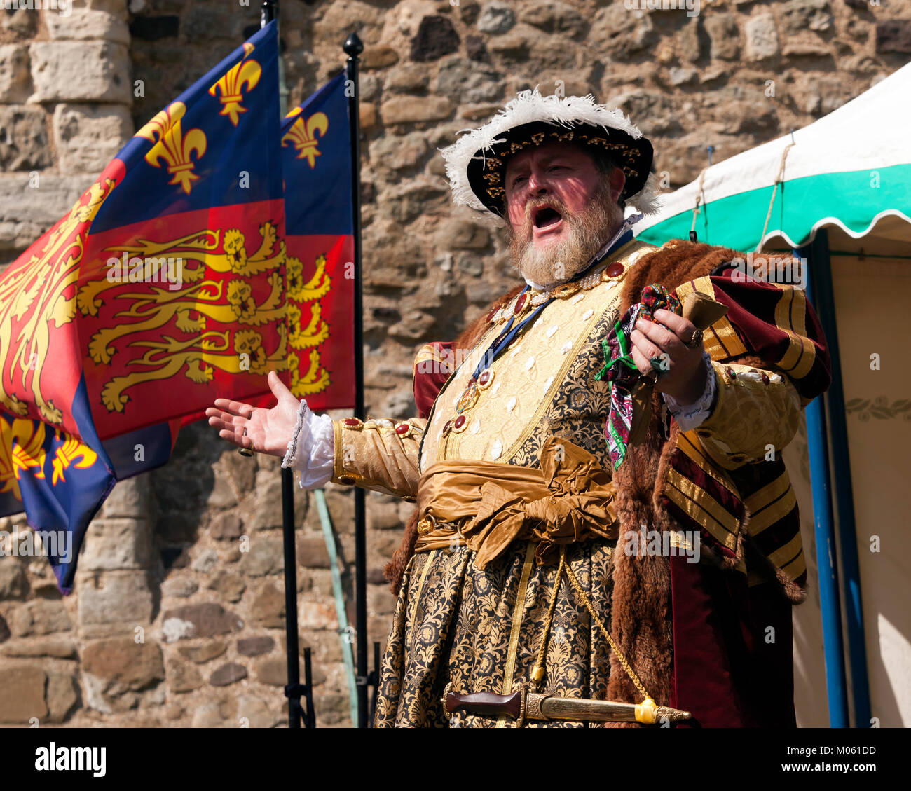 An Actor playing King Henry the 8th, during a day of historical re ...