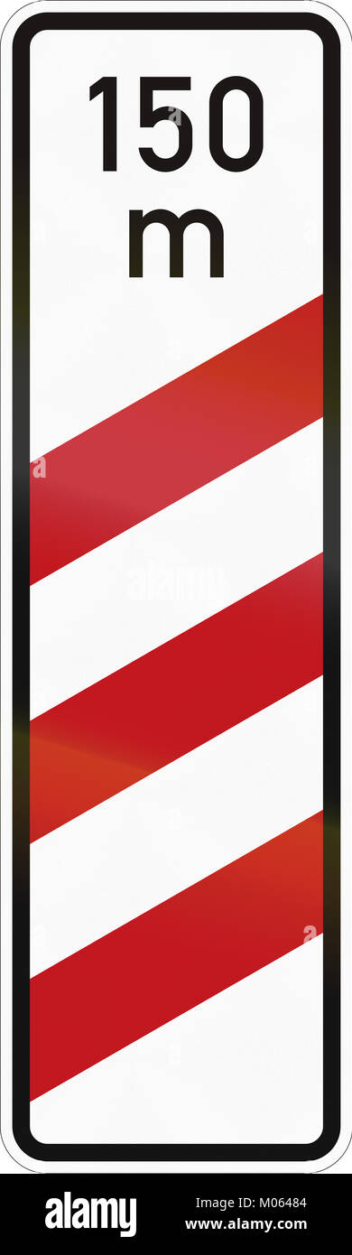 German level crossing distance marker for the right side of the road ...