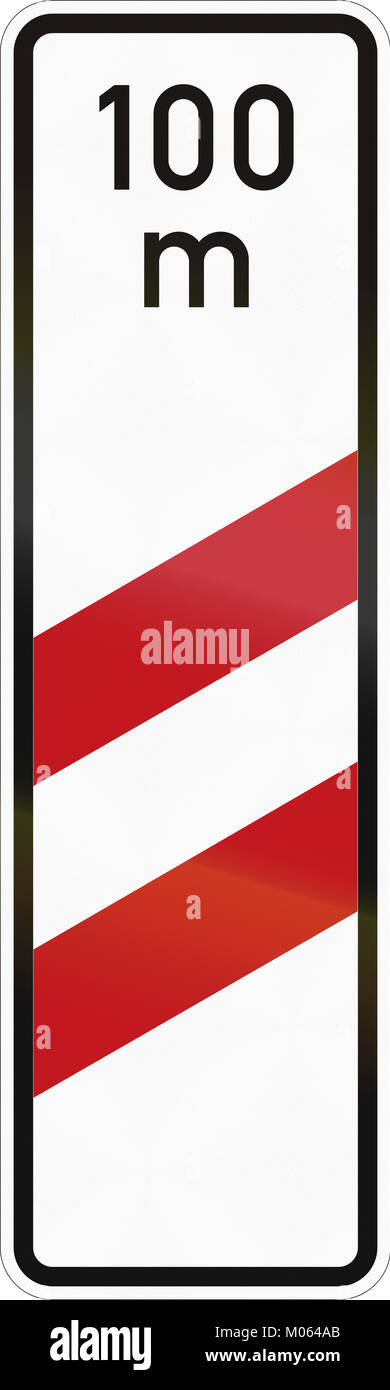 German level crossing distance marker for the right side of the road ...