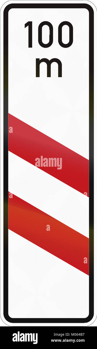 German level crossing distance marker for the left side of the road ...