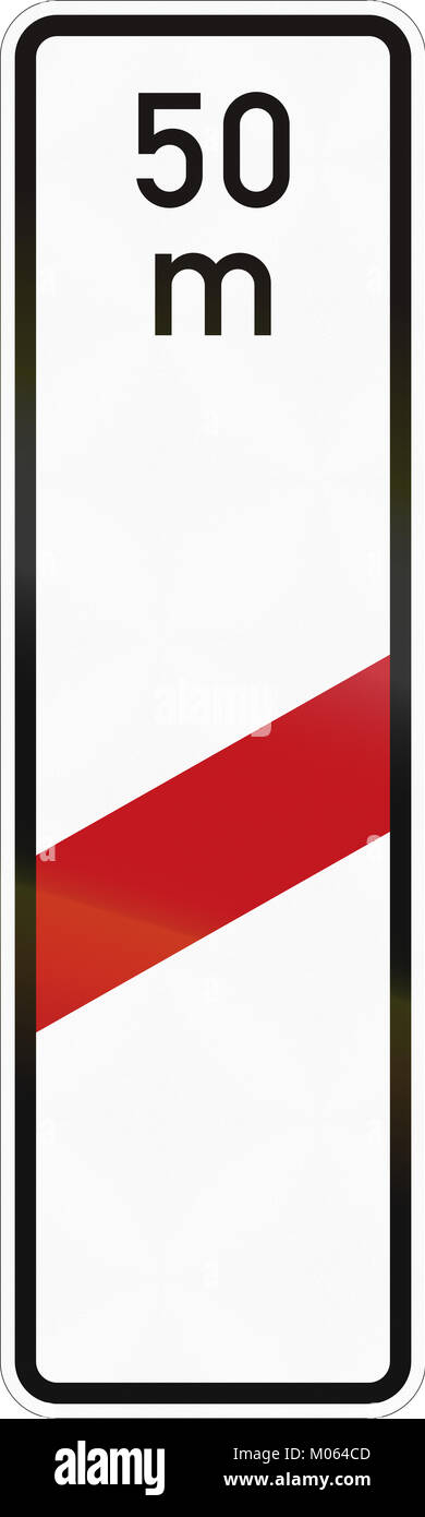 German level crossing distance marker for the right side of the road ...