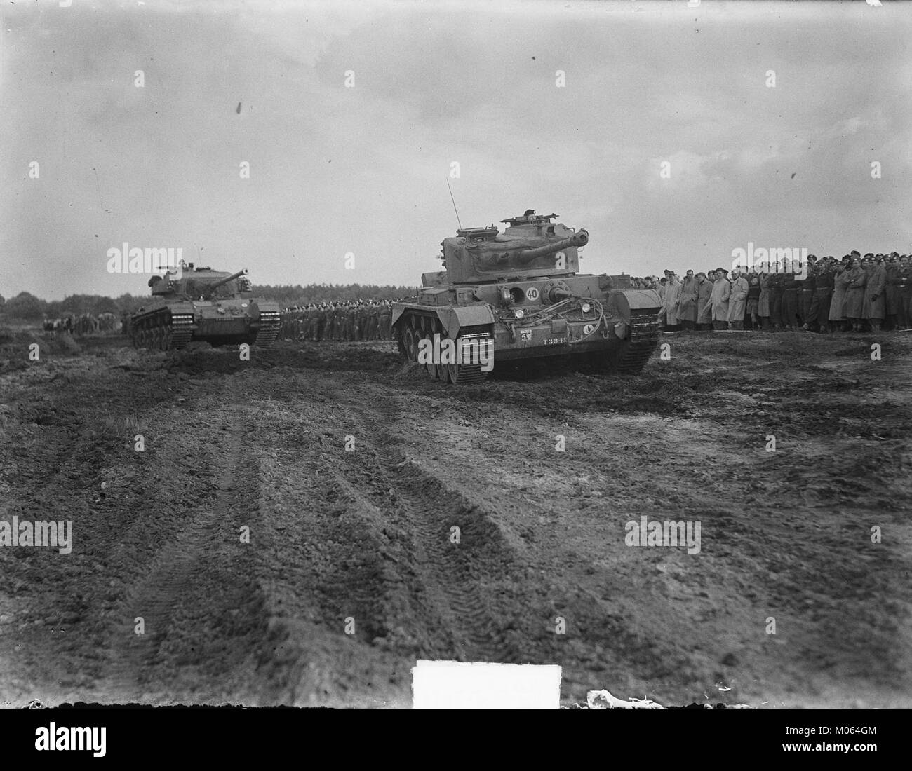 This image depicts a British tank regiment training near Amersfoort ...