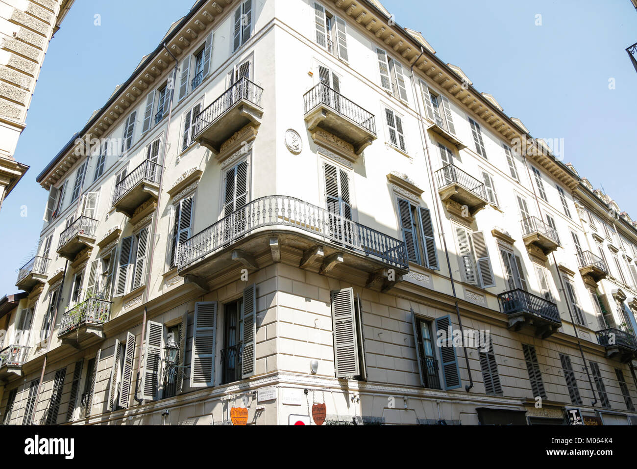 Turin, Italy: historical monuments in the city center such as ...
