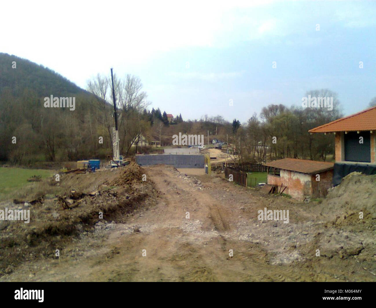 Bridge near Raros under construction 3rd april 2011 Stock Photo - Alamy
