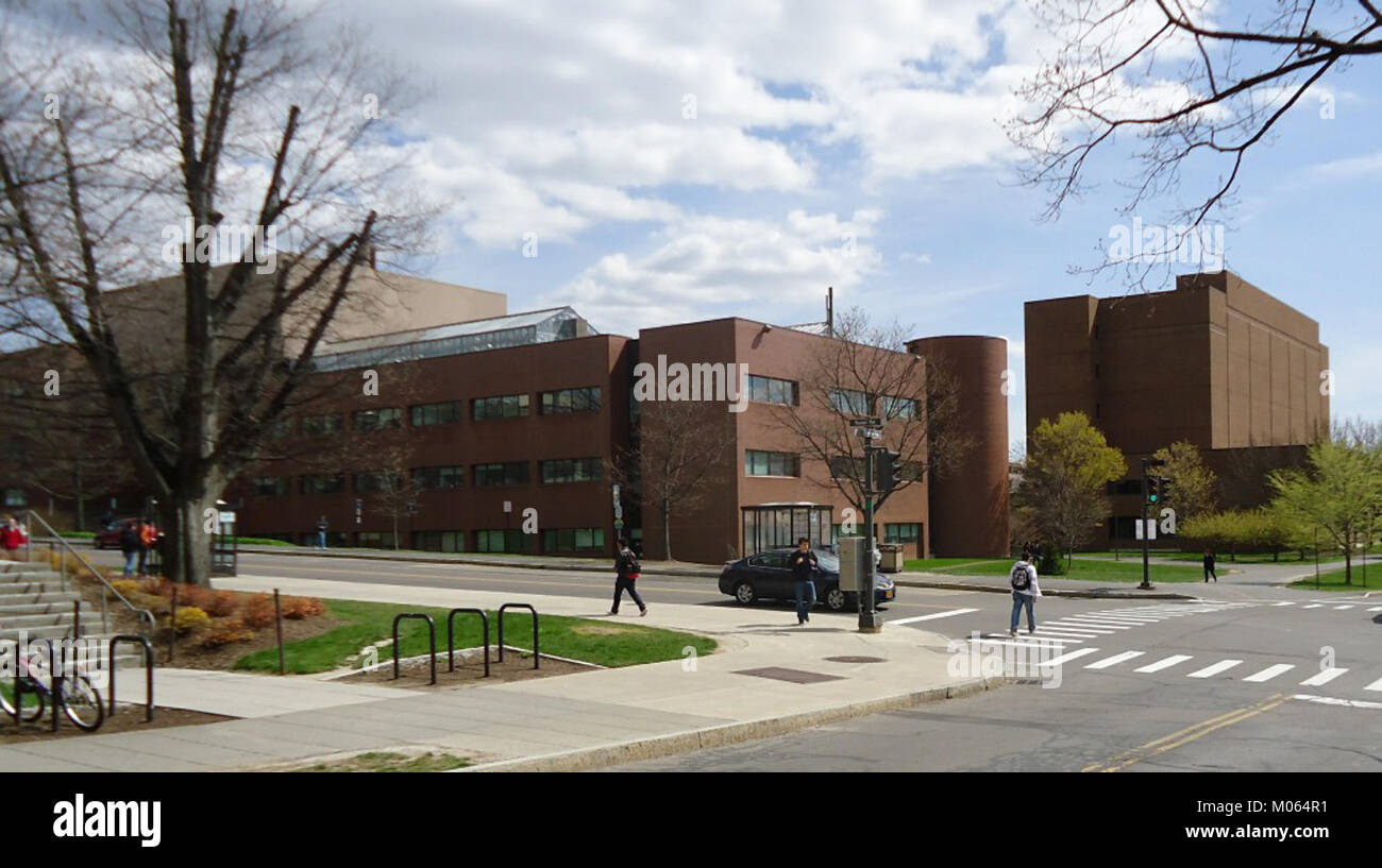 A campus scene at Cornell University shows the university's streets and ...