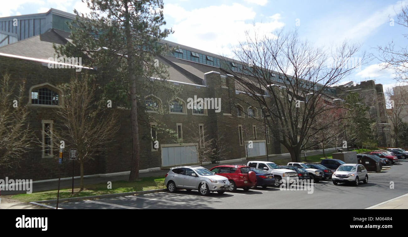 This image depicts a building on the Cornell University campus with ...