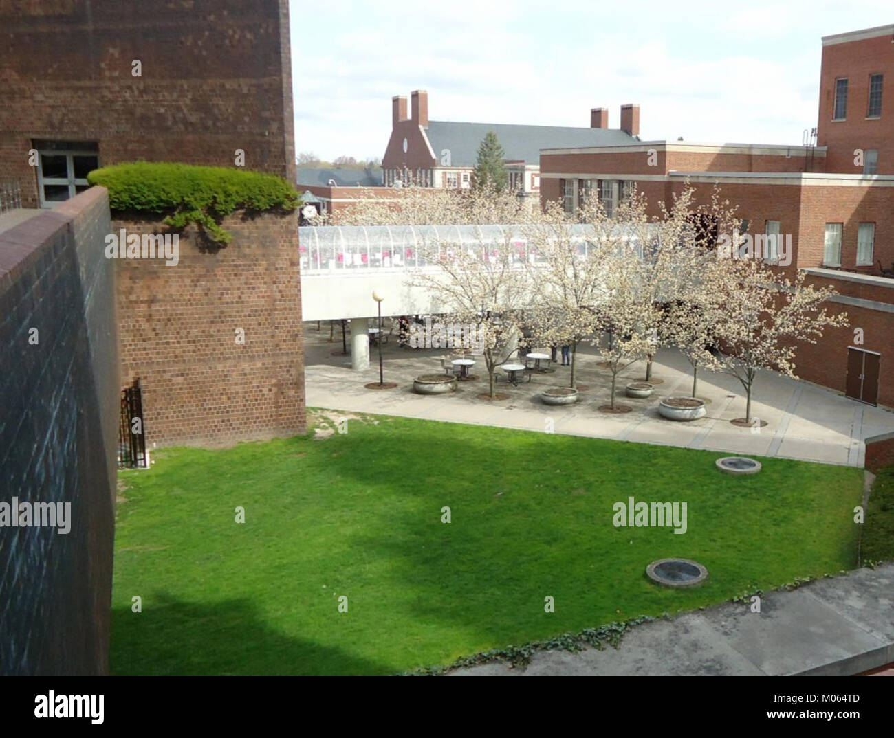 A spring view of the University of Rochester campus in April ...