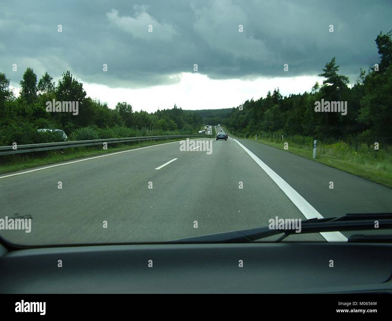 Photograph of a section of Bundesautobahn 5 (A5) in Hessen, Germany ...