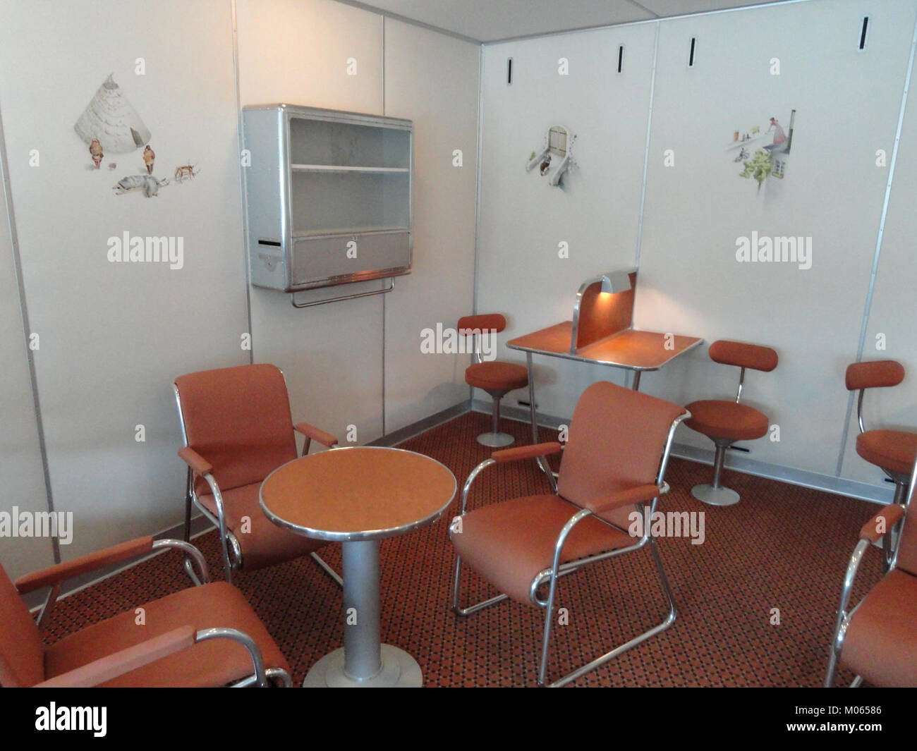 The cabin lounge at the Zeppelin Museum in Friedrichshafen is a ...