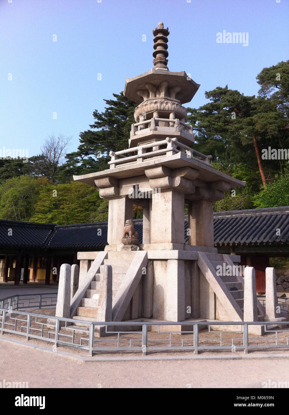 The Dabotap, a stone pagoda at Bulguksa Temple in South Korea, is an ...