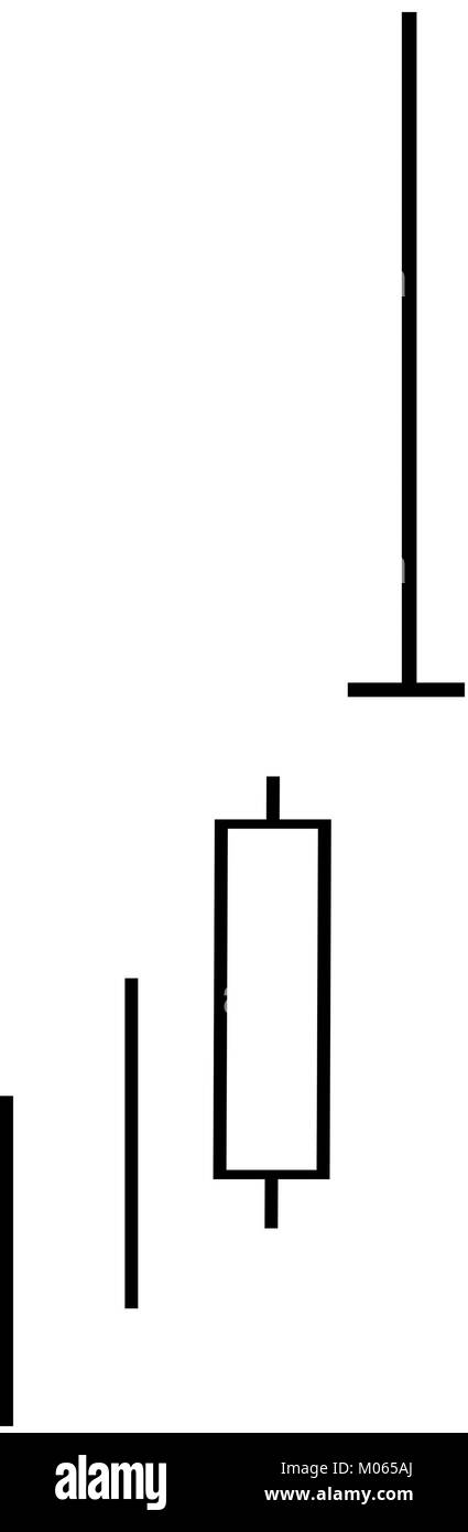 Candlestick pattern gravestone Stock Photo - Alamy