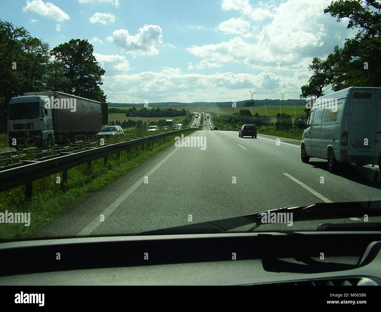 Bundesautobahn 5 is a major highway running through the Hessen region ...