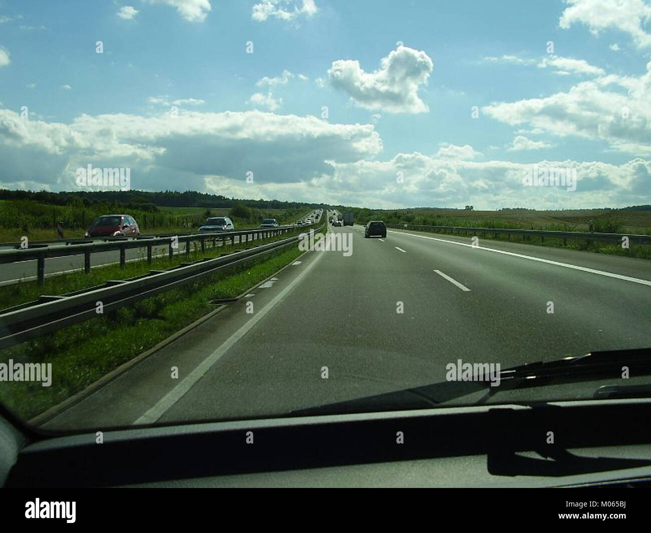 The Bundesautobahn 5 in Hessen is a major highway in Germany ...