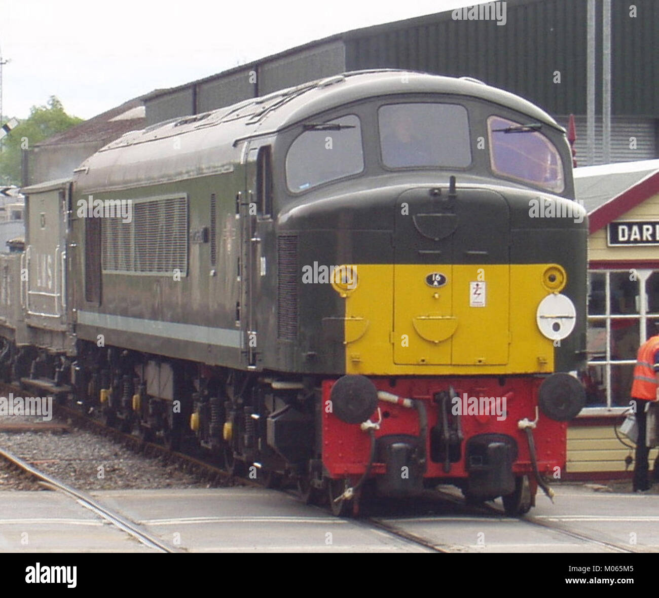 A photograph of the BR Class 44 Peak diesel locomotive D81, a powerful ...