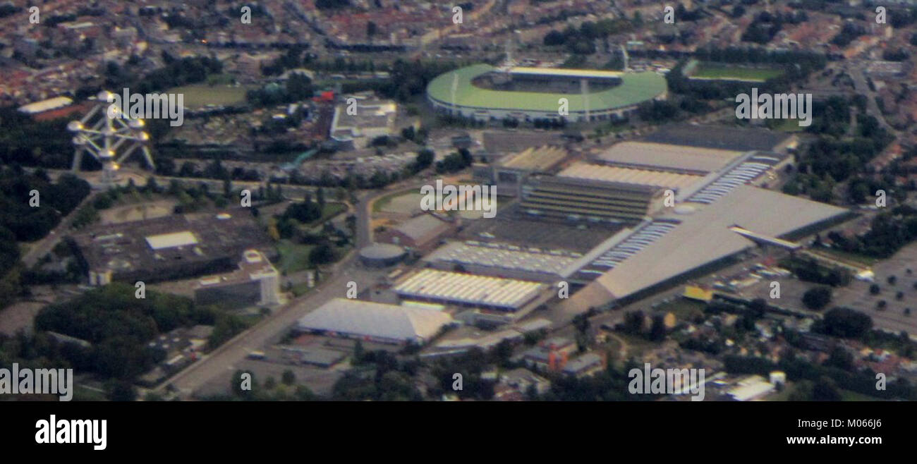 The Atomium, constructed for the 1958 Brussels World Expo, symbolizes ...