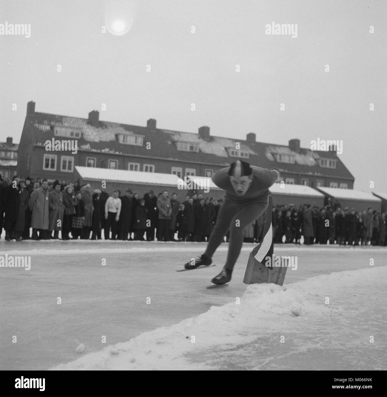 Photograph of athlete Broekman competing in the 10,000-meter race ...