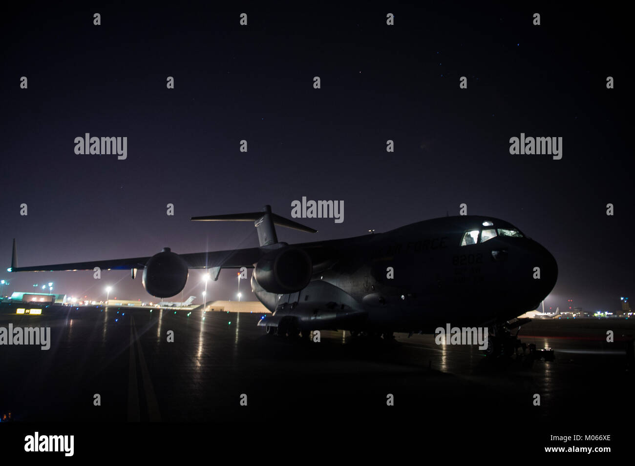 A U.S. Air Force C-17 Globemaster III, assigned to the 816th ...