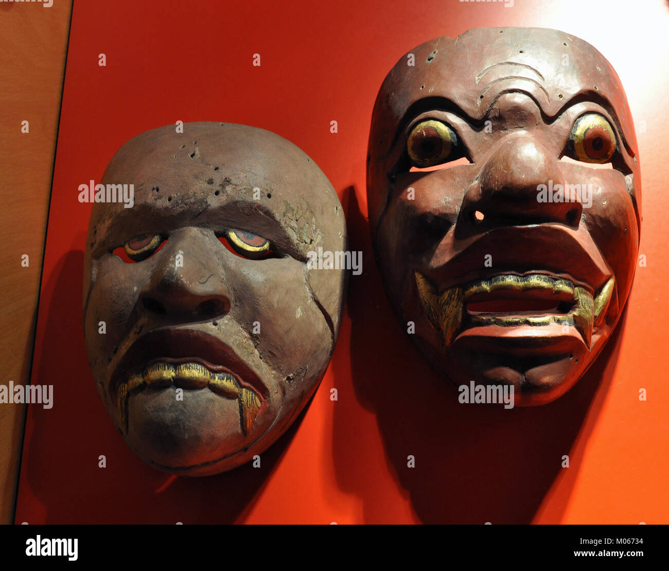 This mask is from the traditional Indonesian Wayang theatre, used in ...