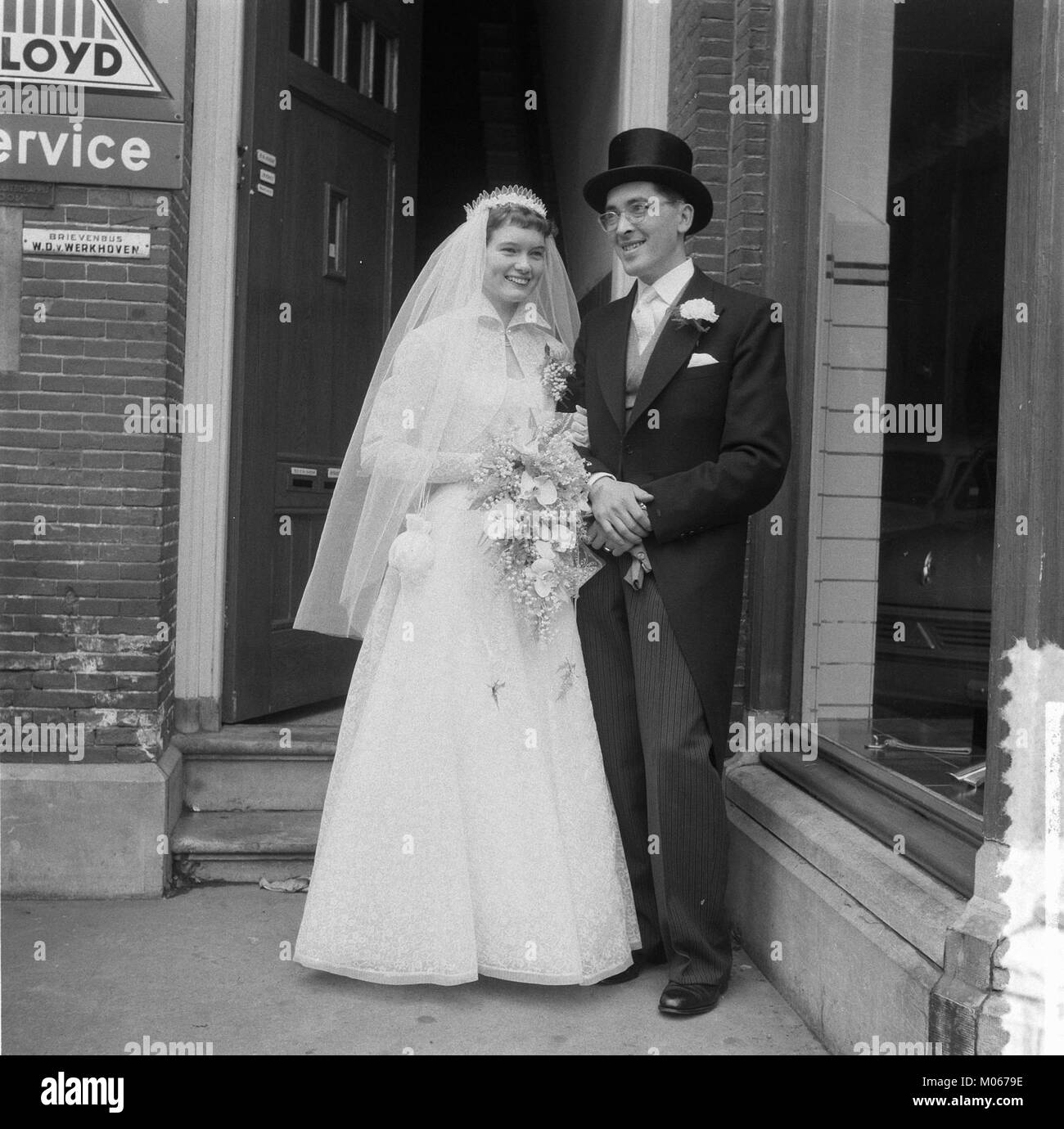 This image, titled â€˜Bruiloft Dr. Pimentel,â€™ depicts a wedding scene ...