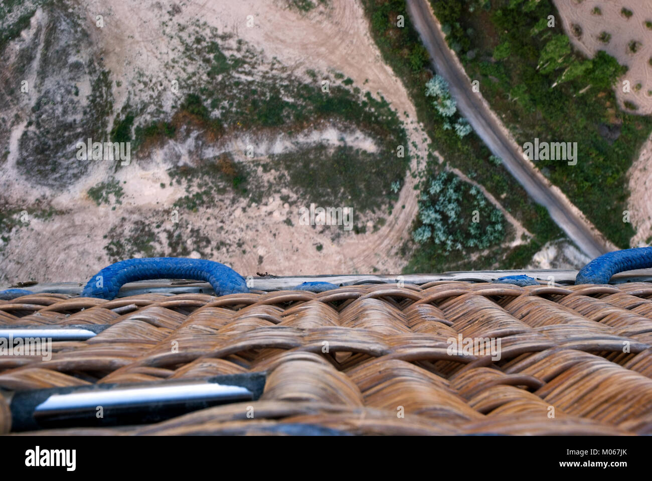 Hot air balloon view from above Stock Photo - Alamy