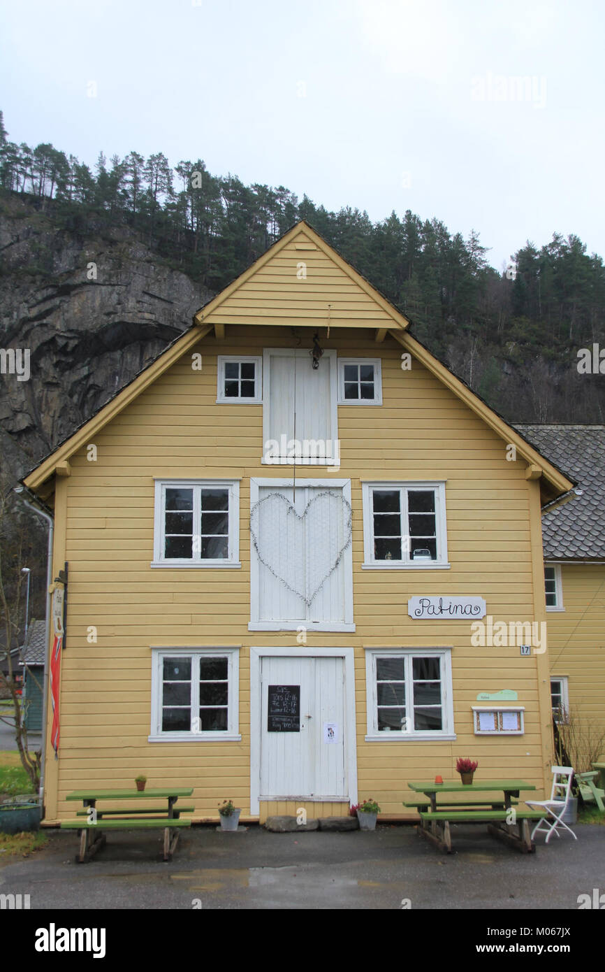 Cafe in Evanger Stock Photo - Alamy