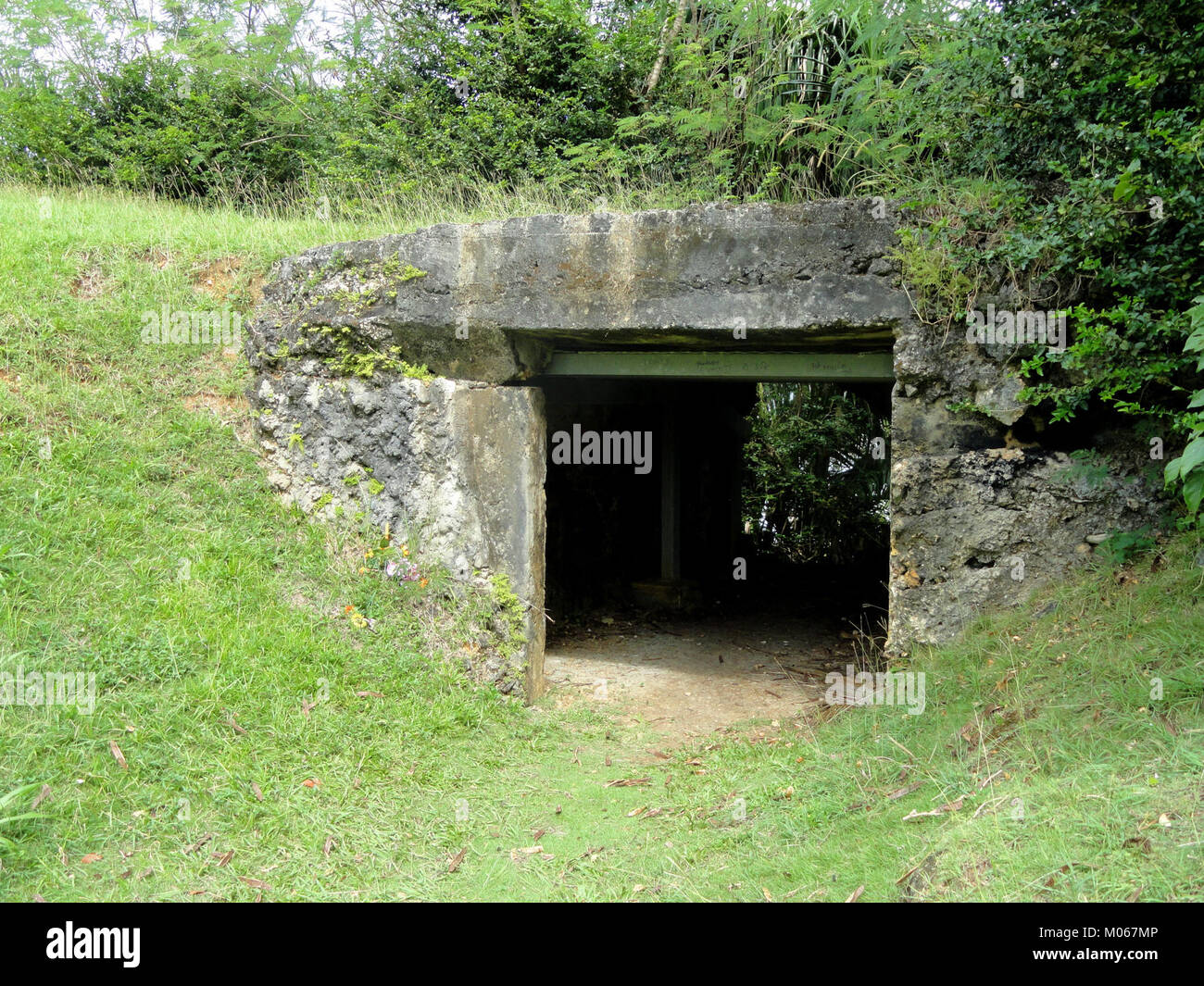 This photograph captures the historical significance of a bunker at Ga ...