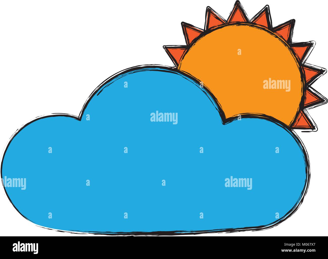 Sun and cloud symbol Stock Vector Image & Art - Alamy