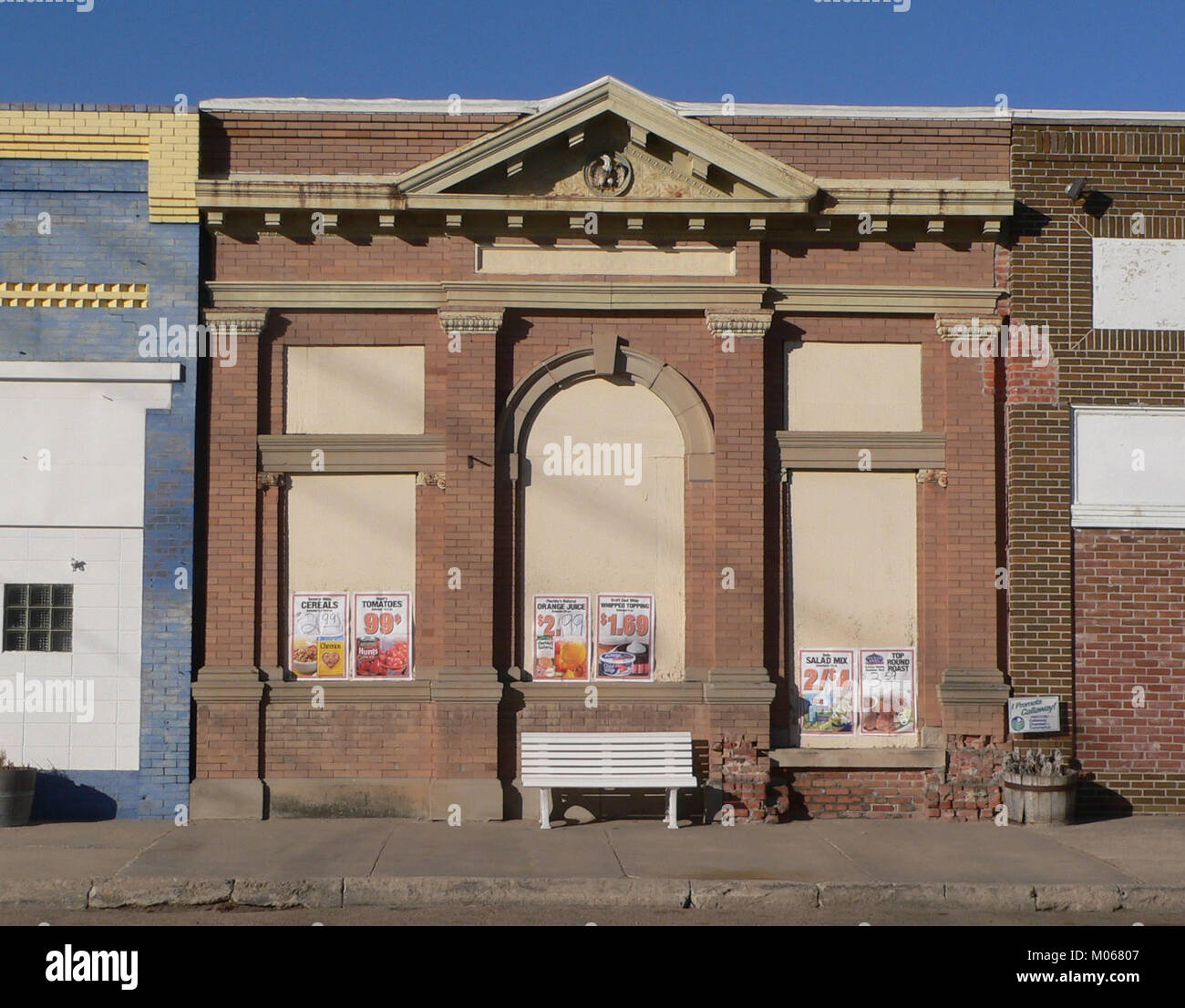 This photograph features a downtown building in Callaway, Nebraska. It ...