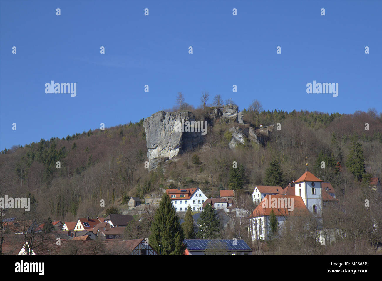 The Burgruine Streitberg, a ruined castle, showcasing the remnants of ...