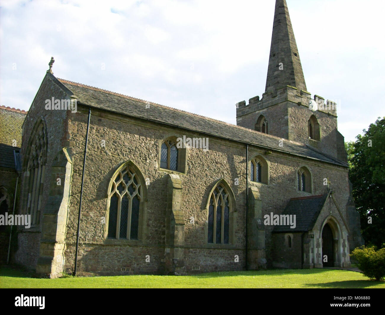 Illustration of the north side of St Mary in Broughton Astley, showing ...