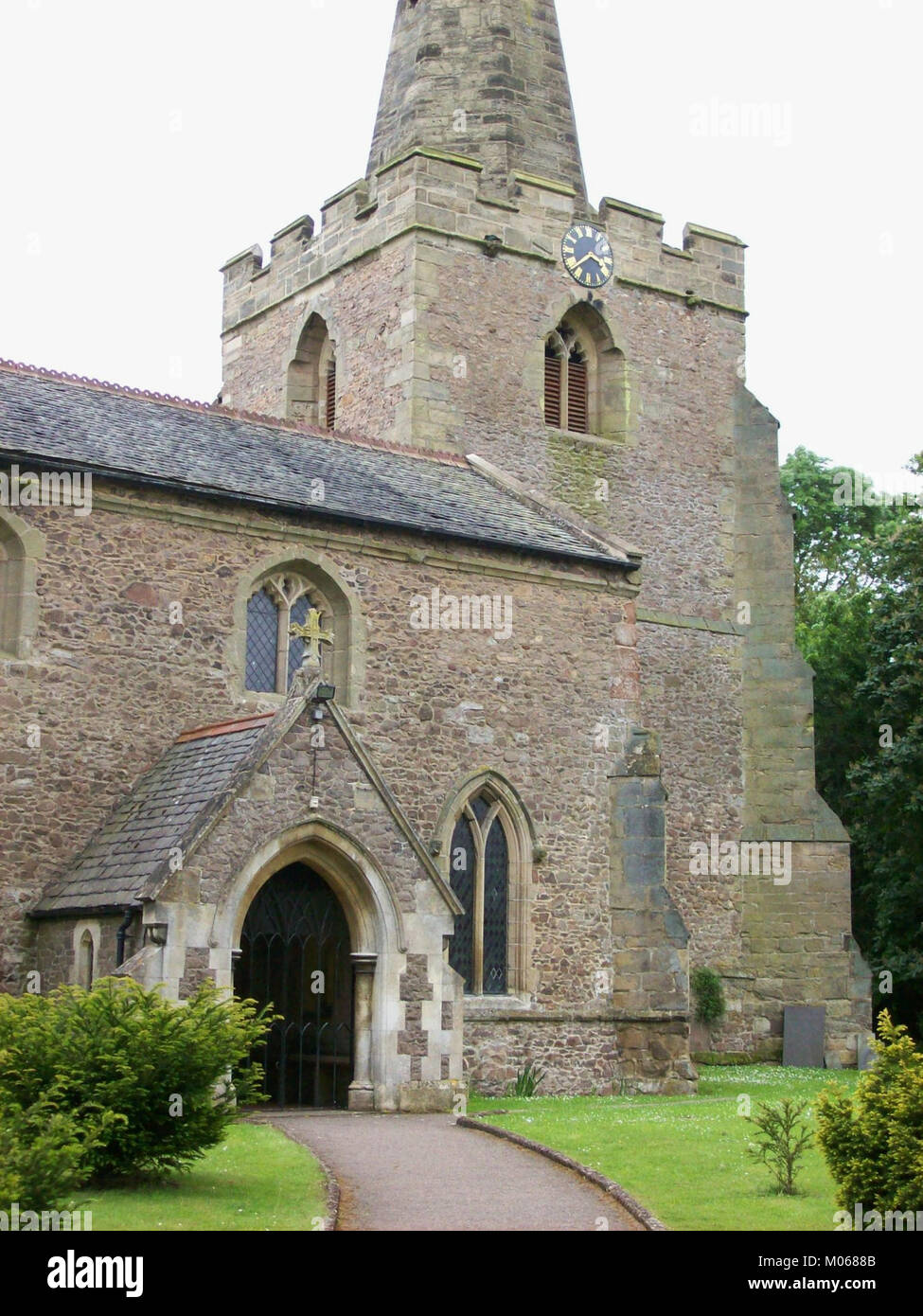 The tower of St. Mary Church in Broughton Astley is a prominent feature ...